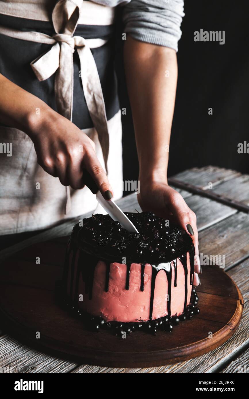 Woman serving homemade chocolate hi-res stock photography and images ...