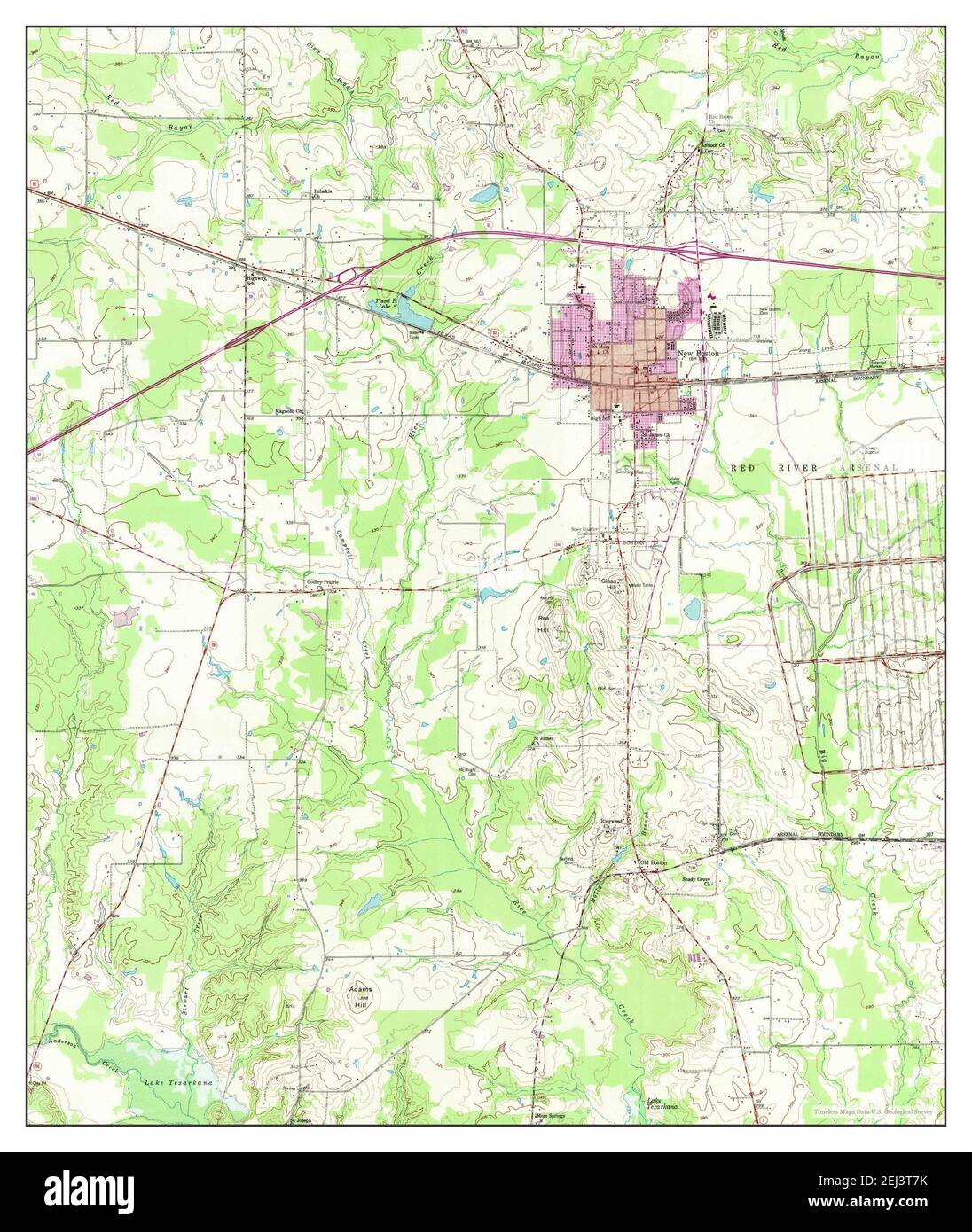 New Boston, Texas, map 1954, 1:24000, United States of America by ...