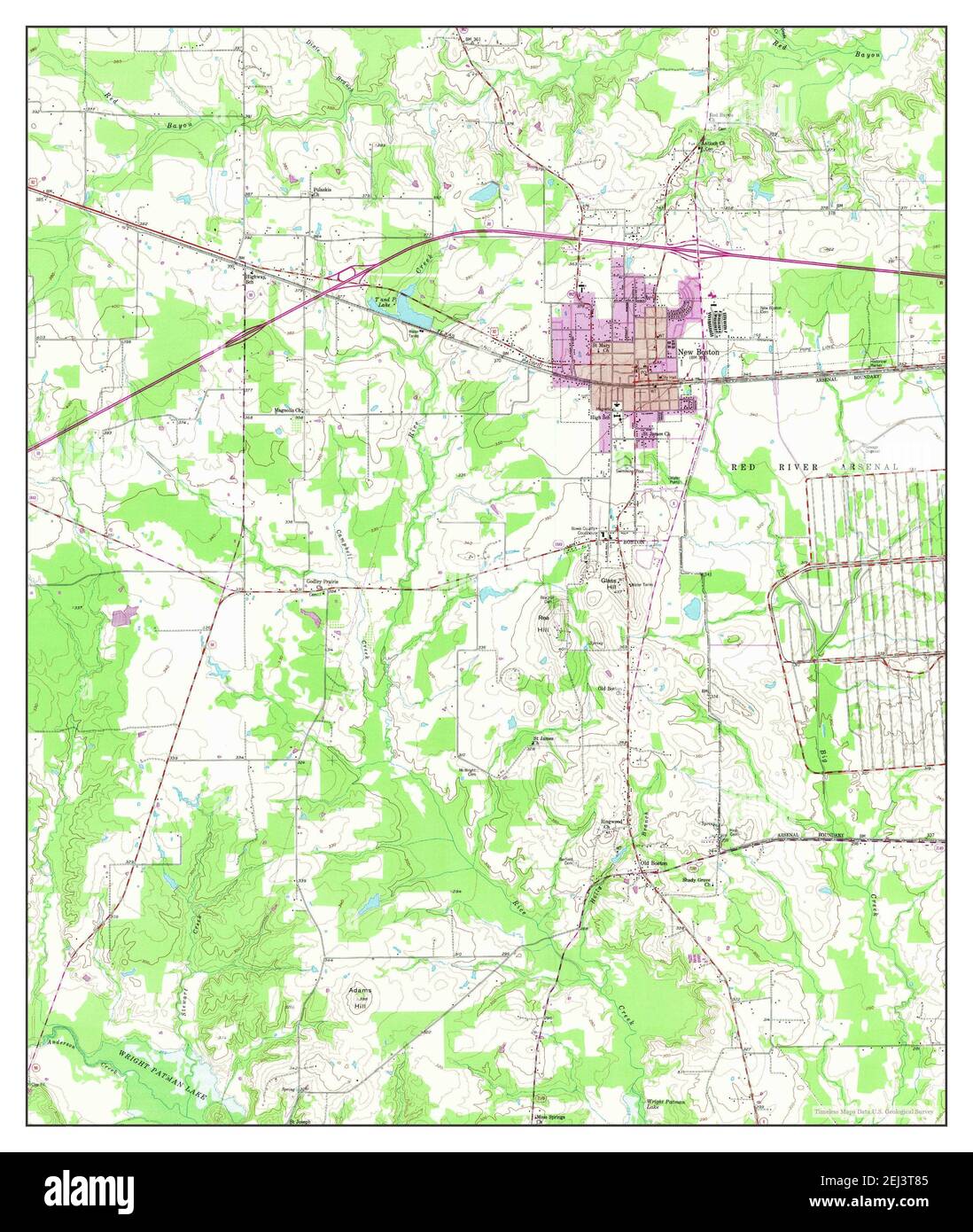 New Boston, Texas, map 1954, 1:24000, United States of America by ...