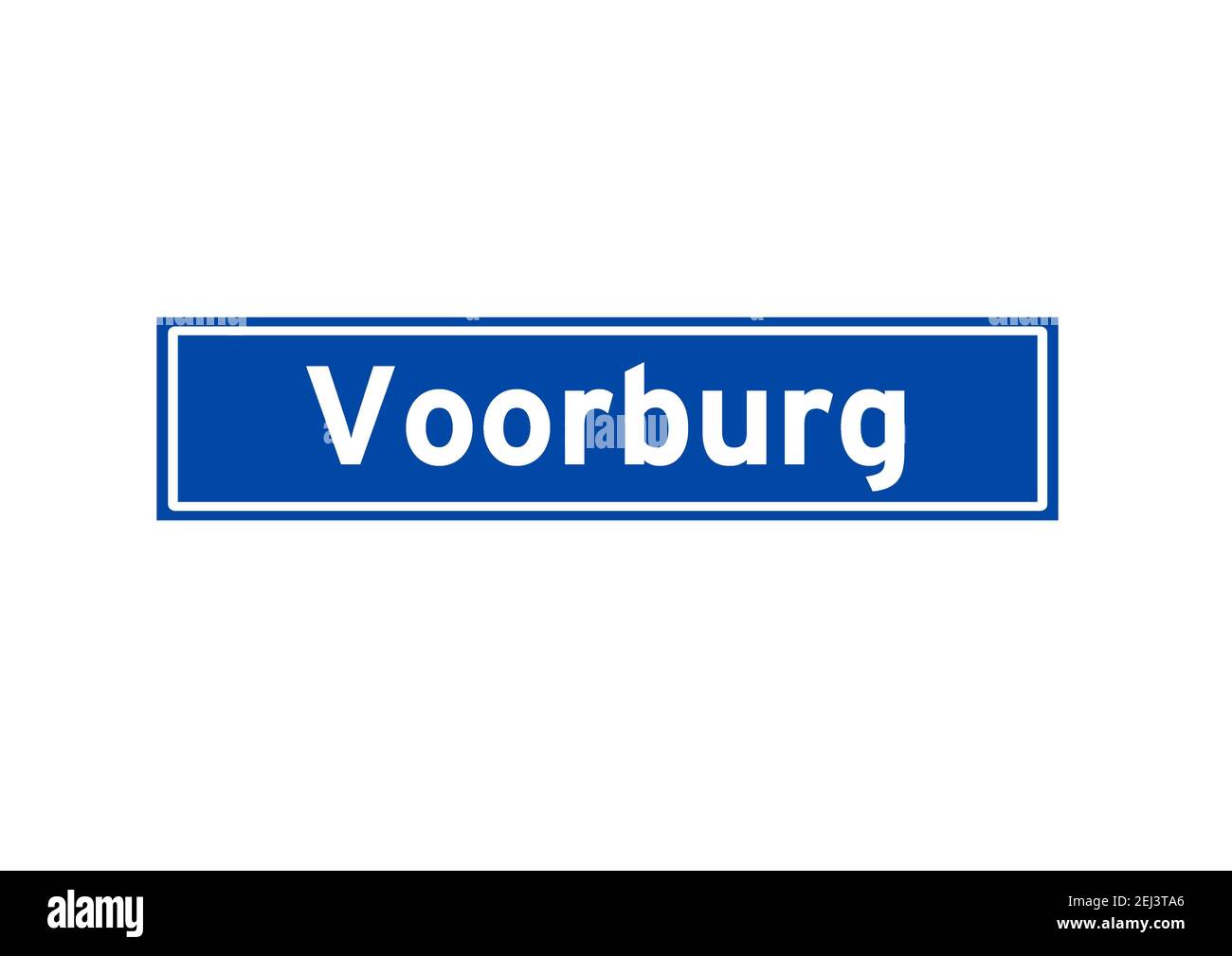 Voorburg isolated Dutch place name sign. City sign from the Netherlands ...