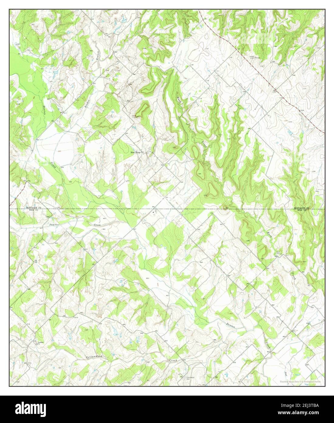 New Harp, Texas, map 1961, 1:24000, United States of America by ...