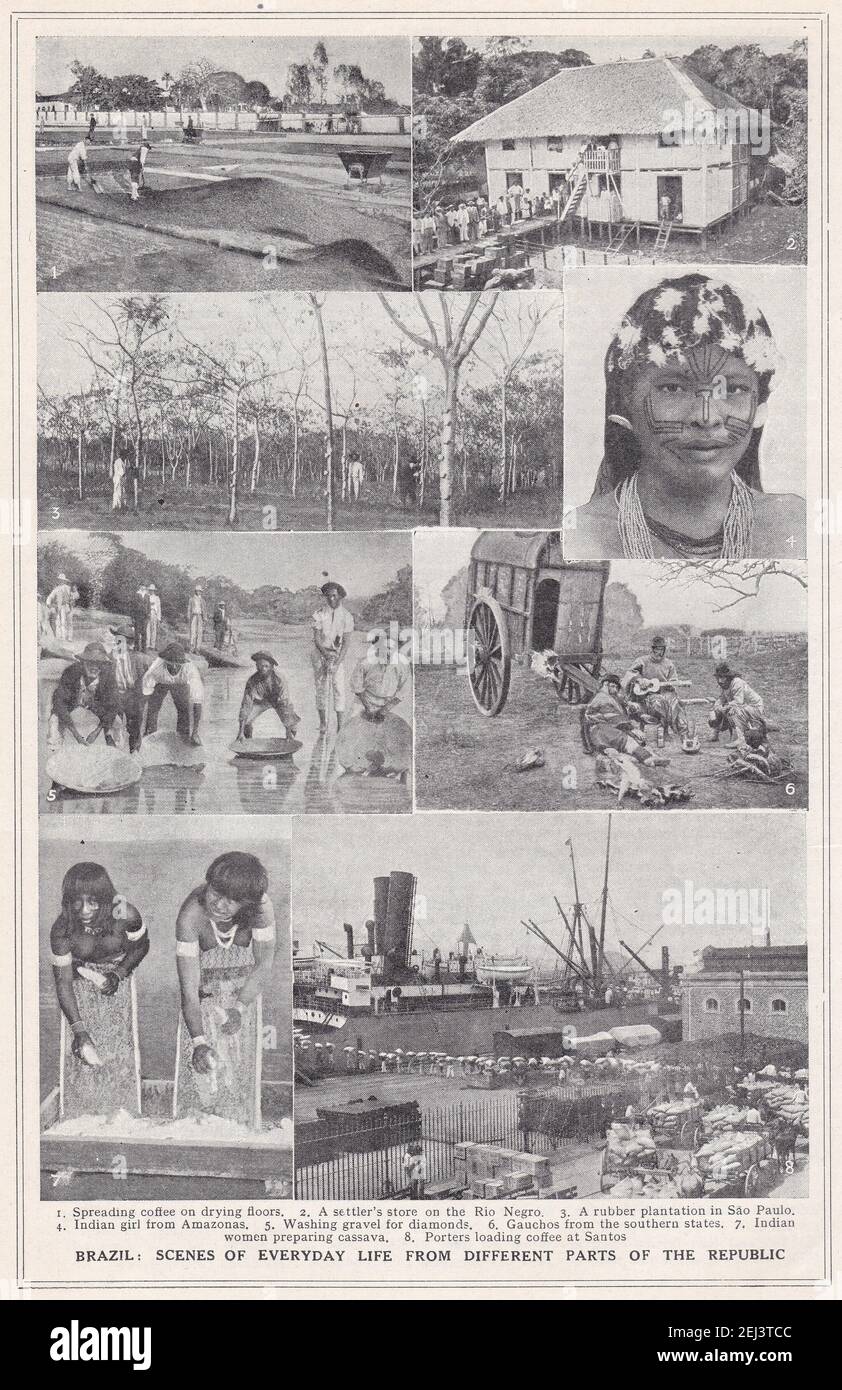 Vintage photos of Brazil - Scenes of everyday life from different parts ...