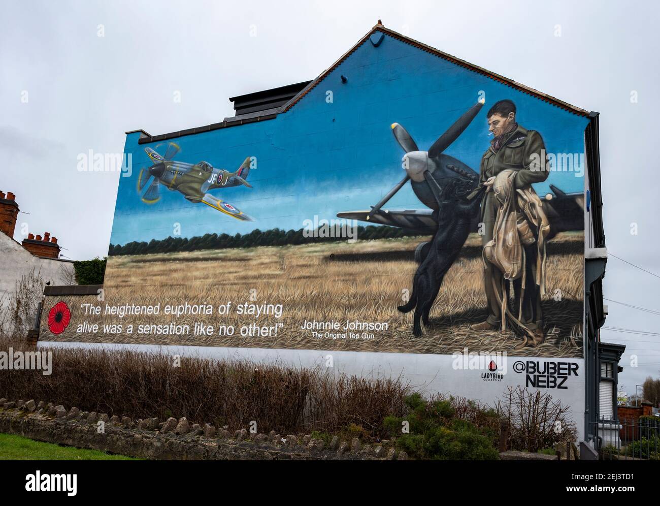 Loughborough, Leicestershire, UK. 21st February 2021. A mural on the ...