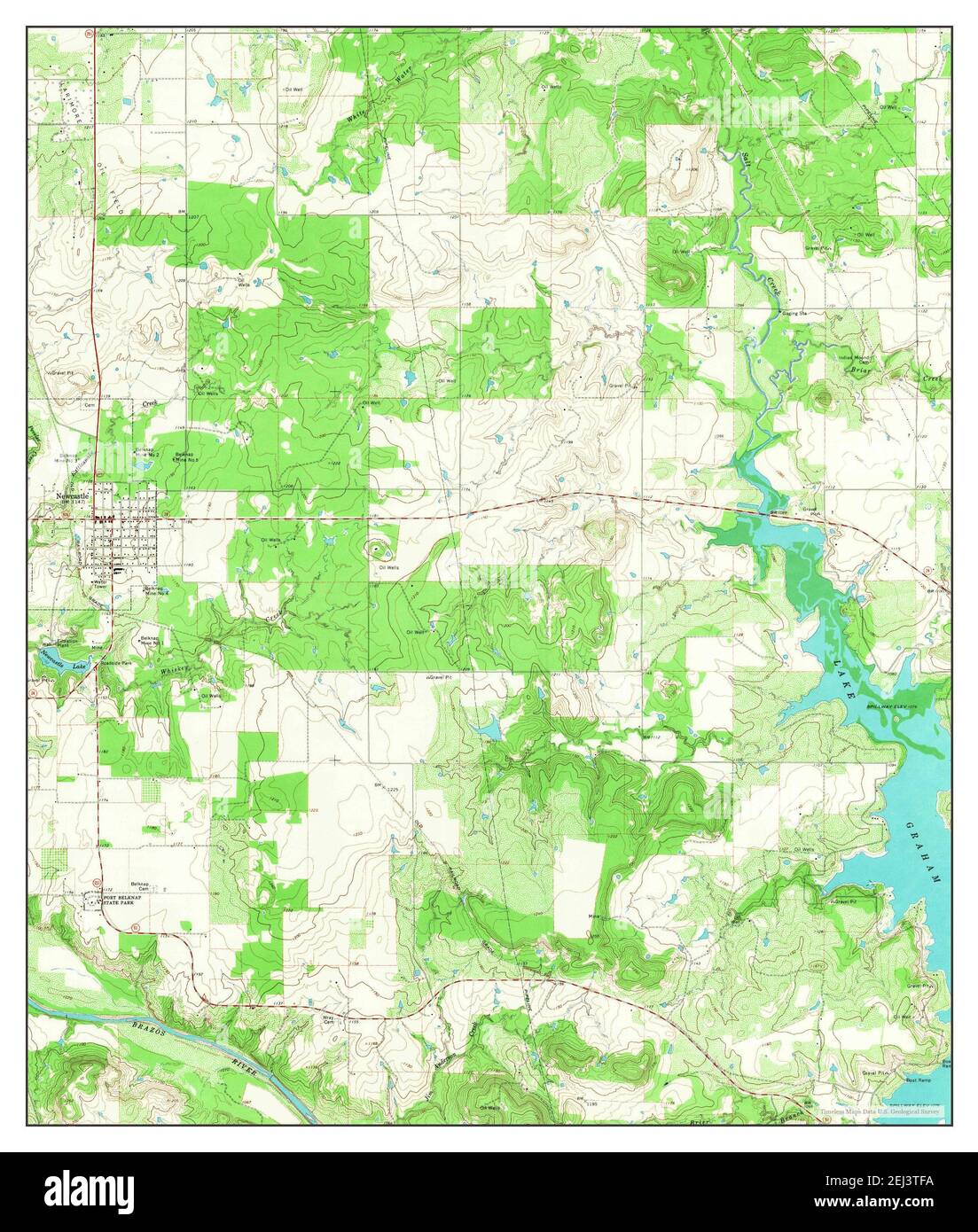 Newcastle, Texas, map 1964, 1:24000, United States of America by ...