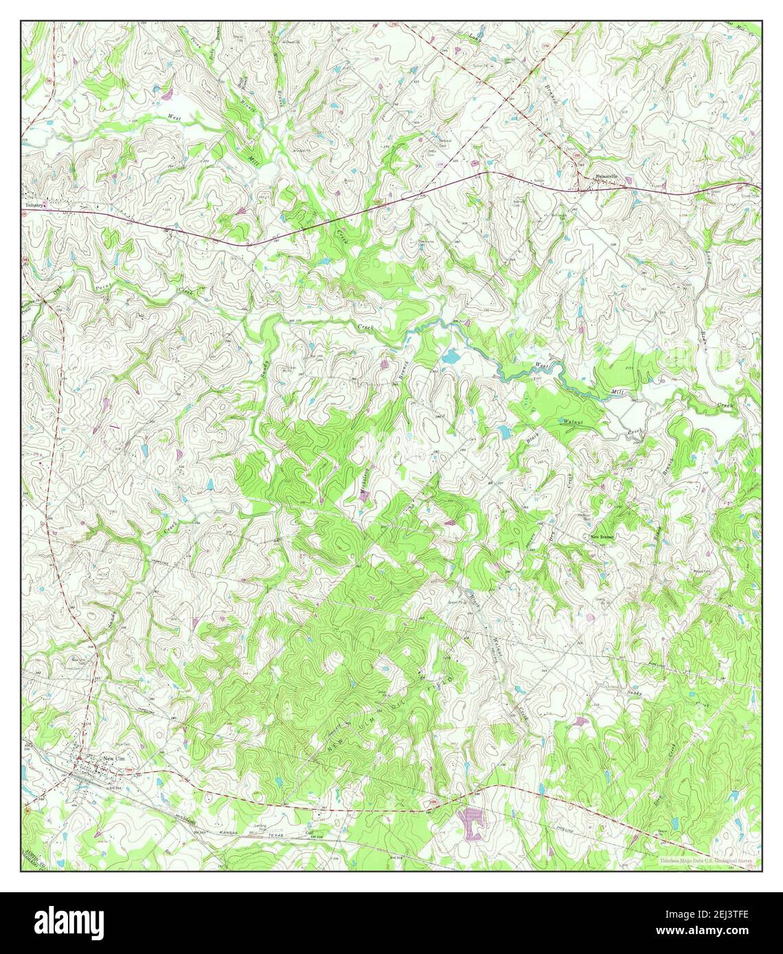 New Ulm, Texas, map 1963, 1:24000, United States of America by Timeless ...