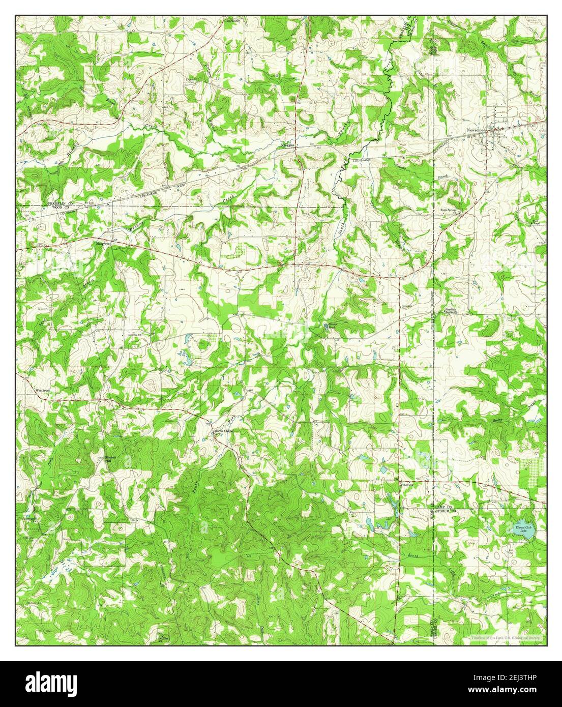 Newsome, Texas, map 1960, 1:24000, United States of America by Timeless ...
