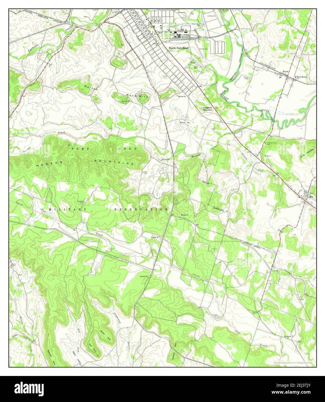 North Fort Hood, Texas, map 1958, 1:24000, United States of America by ...