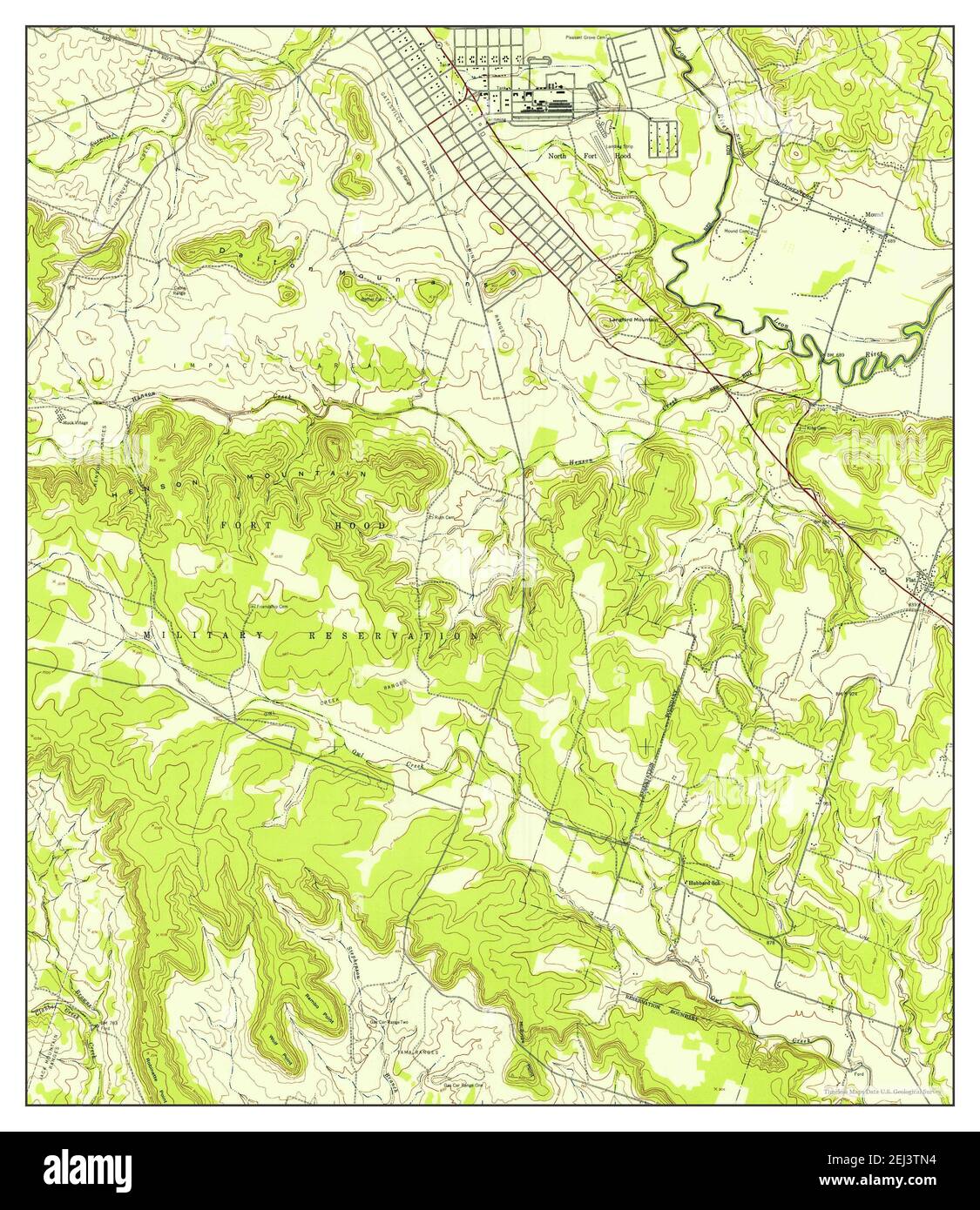 North Fort Hood, Texas, map 1947, 1:24000, United States of America by ...