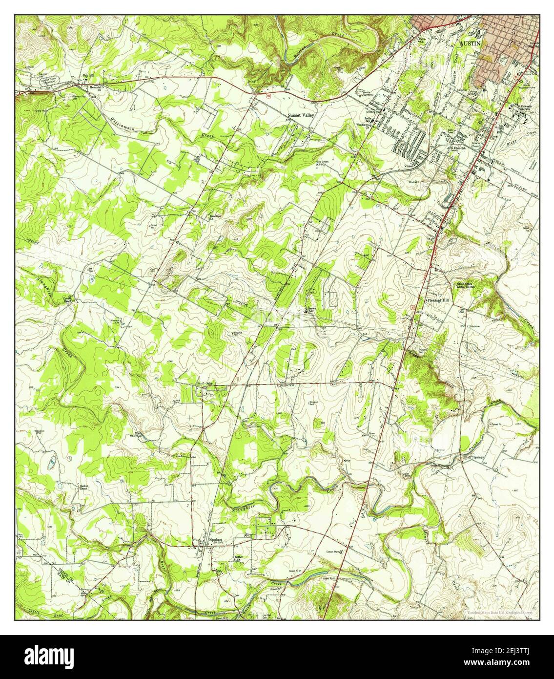 Oak Hill, Texas, map 1955, 1:24000, United States of America by ...