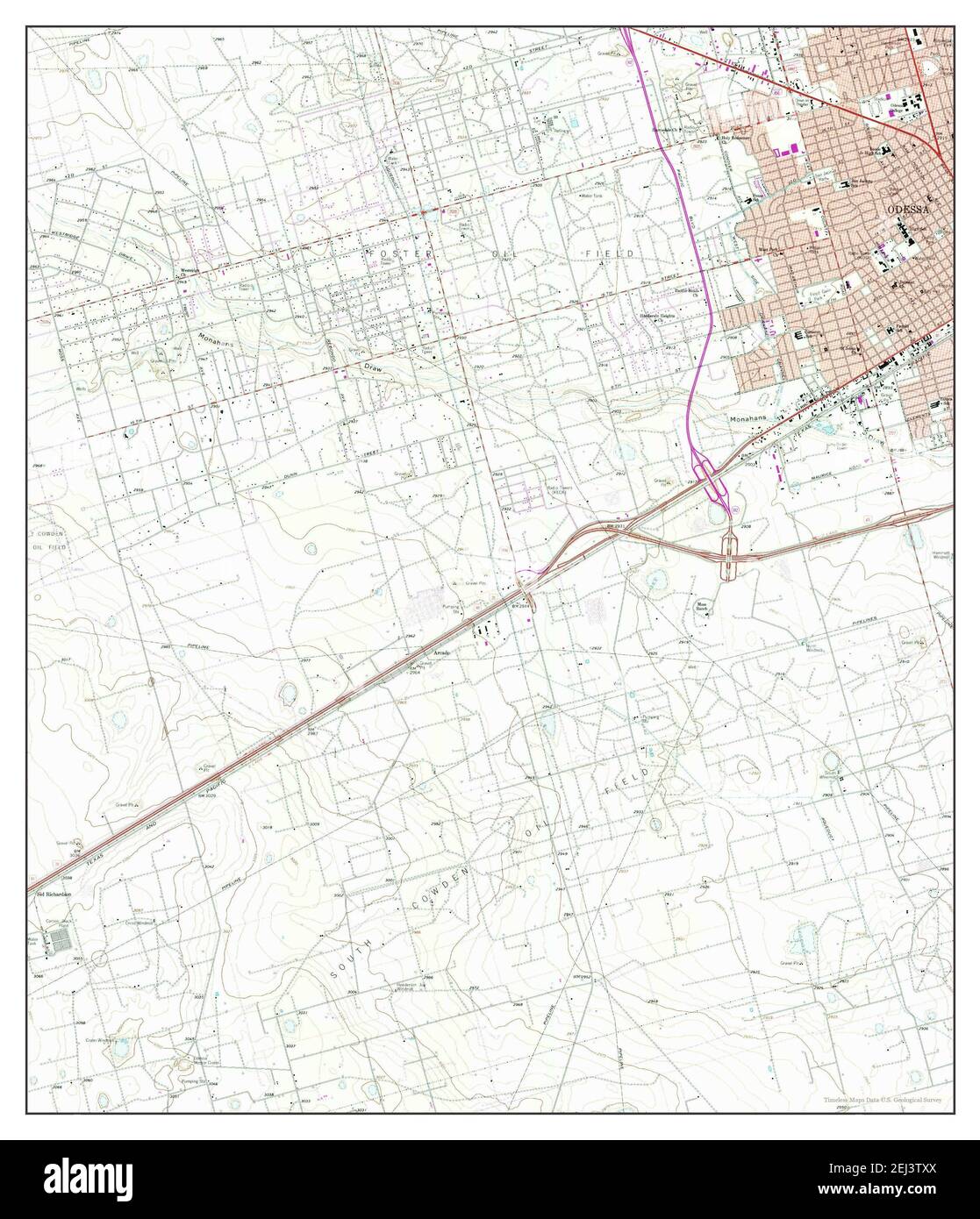 Vintage map of odessa texas hi-res stock photography and images - Alamy