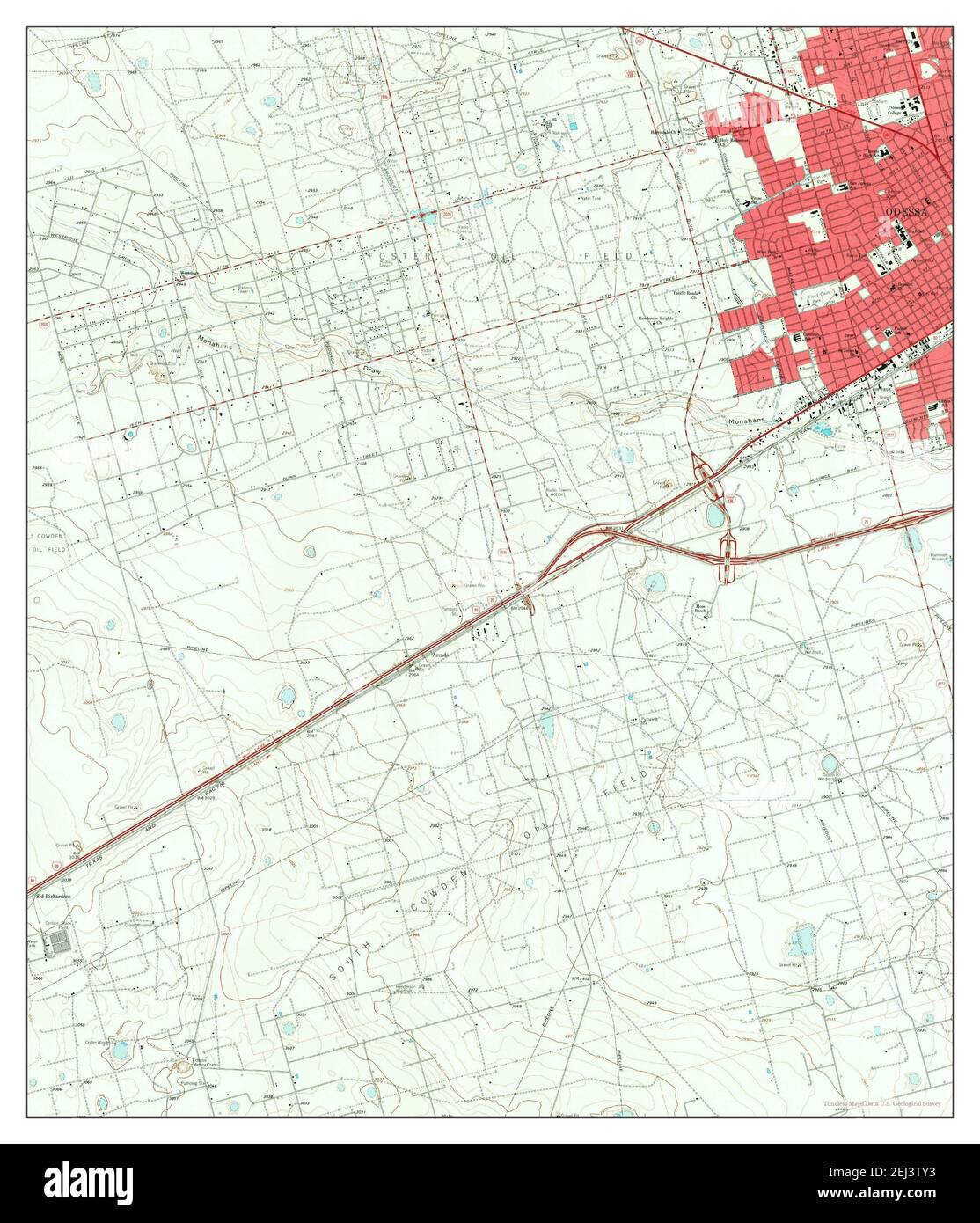 Vintage map of odessa texas hi-res stock photography and images - Alamy