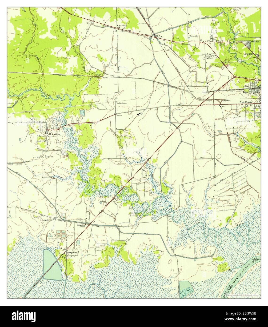 Orangefield, Texas, map 1943, 1:24000, United States of America by ...
