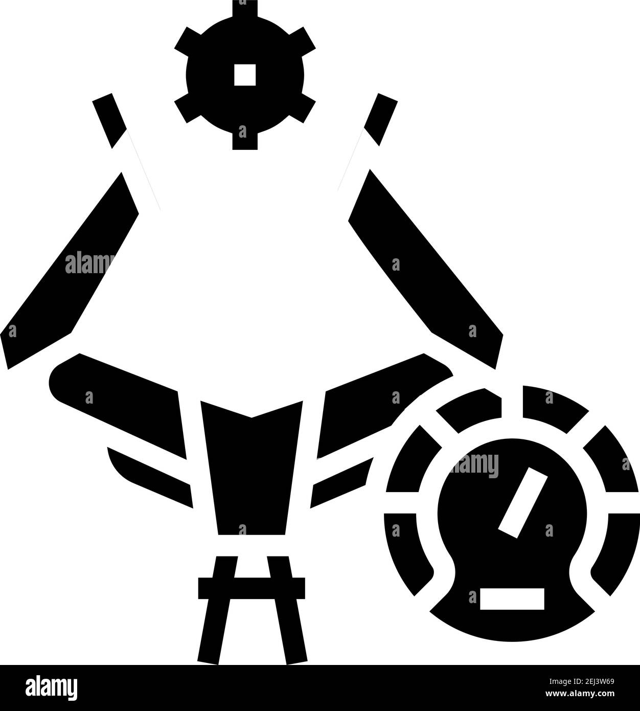 industry work process optimize glyph icon vector illustration Stock ...