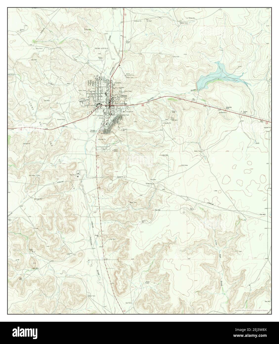 Map of ozona Cut Out Stock Images & Pictures - Alamy