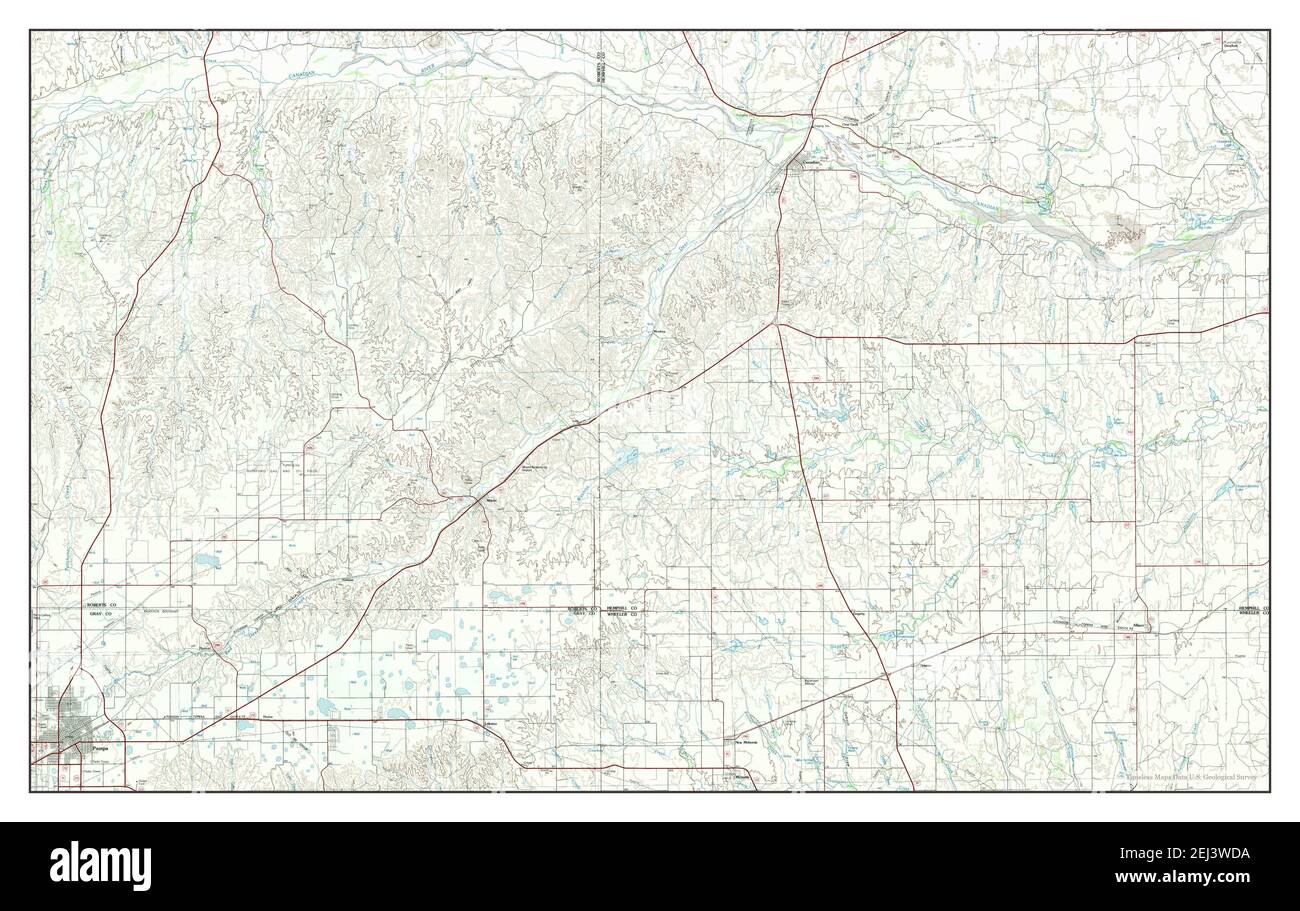 Pampa, Texas, map 1982, 1:100000, United States of America by Timeless ...