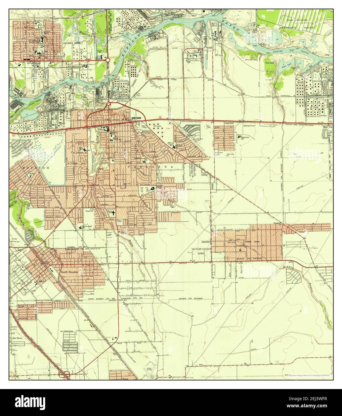 Map of pasadena hi-res stock photography and images - Alamy