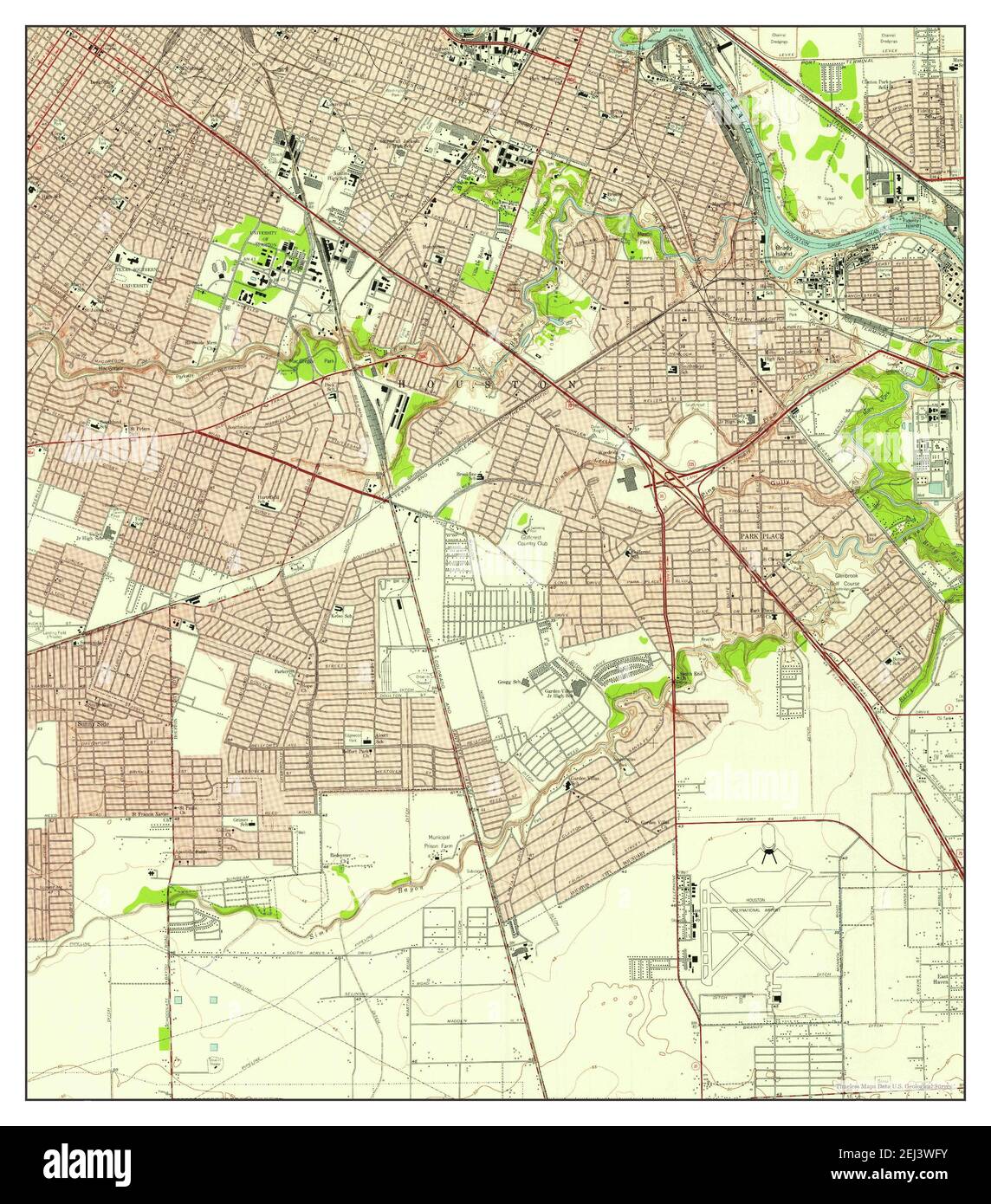 Park Place, Texas, map 1955, 1:24000, United States of America by ...