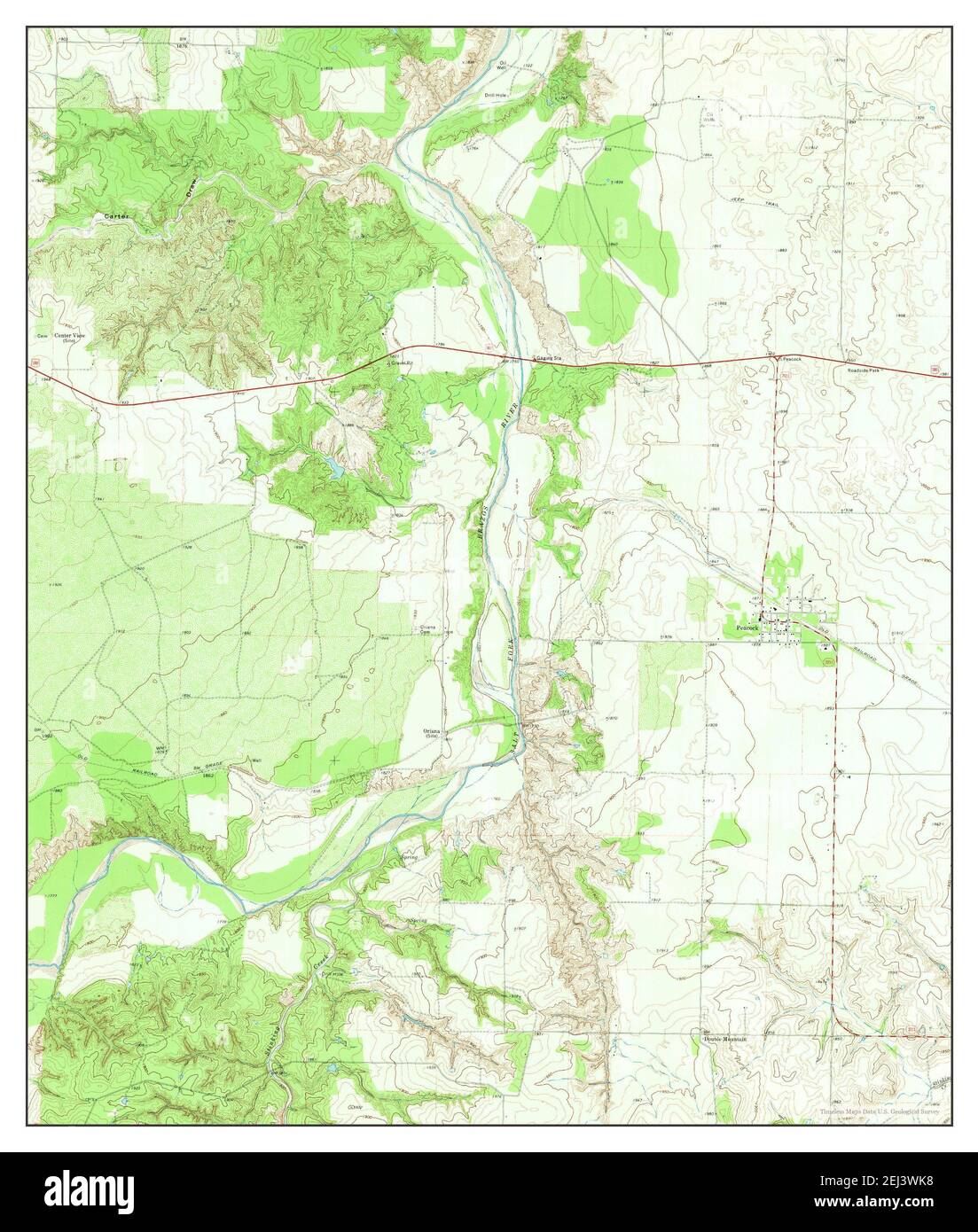 Peacock, Texas, map 1968, 1:24000, United States of America by Timeless ...