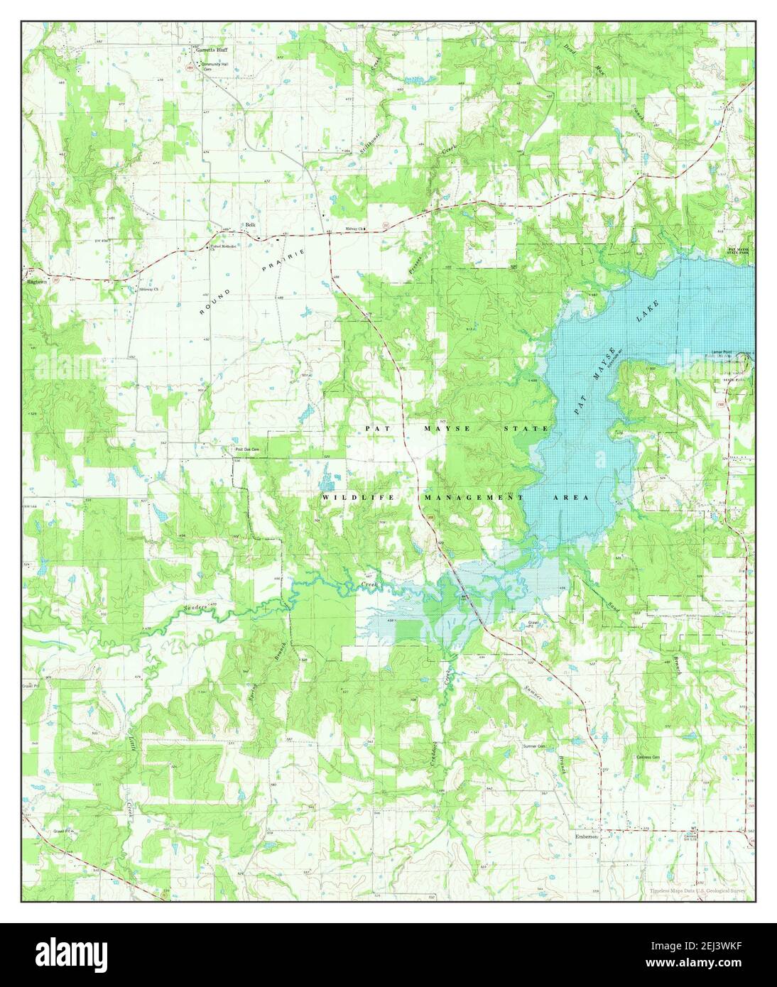Pat Mayse Lake West, Texas, map 1980, 1:24000, United States of America ...