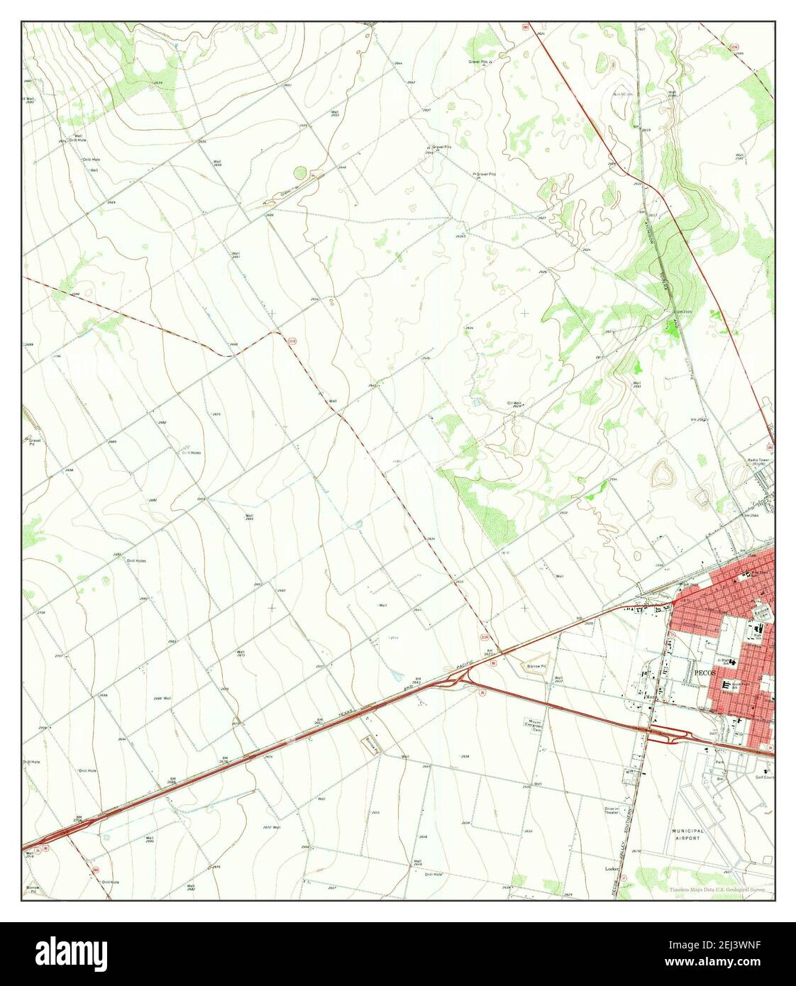 Map of pecos hi-res stock photography and images - Alamy