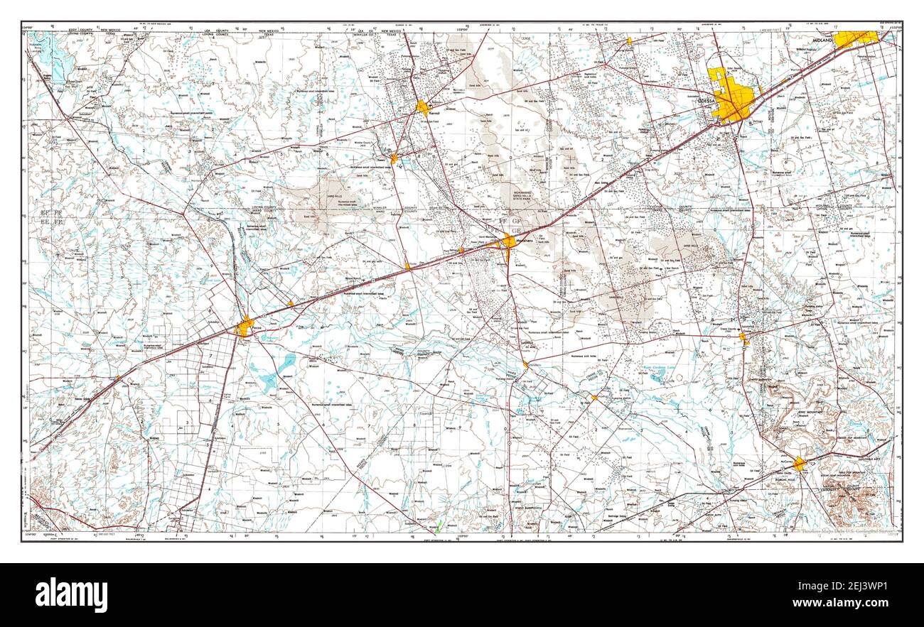 Map of pecos hi-res stock photography and images - Alamy