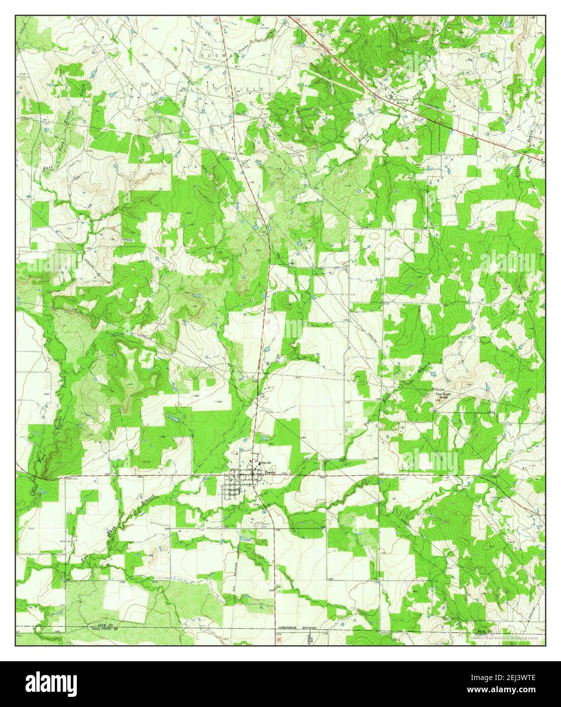 Perrin, Texas, map 1961, 1:24000, United States of America by Timeless ...
