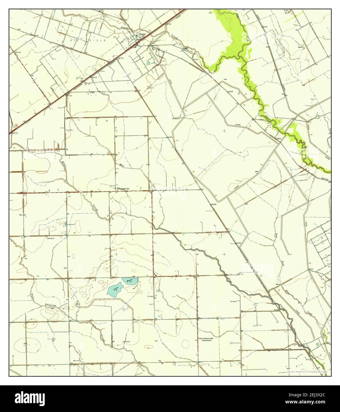 Pierce, Texas, map 1952, 1:24000, United States of America by Timeless ...