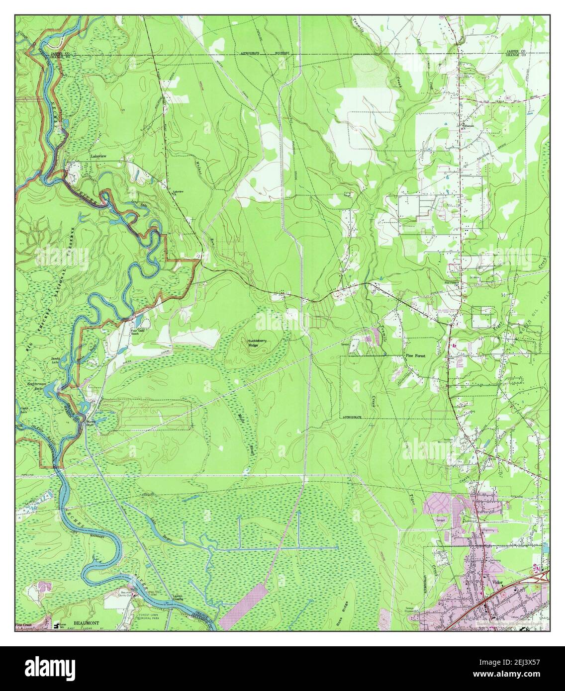 Pine Forest, Texas, map 1960, 1:24000, United States of America by ...