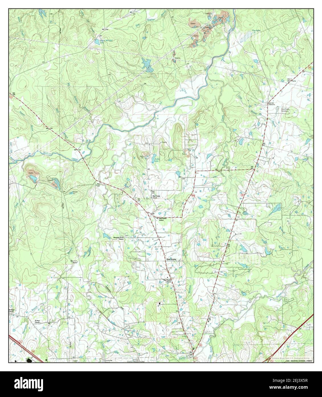 Pine Prairie, Texas, map 1997, 1:24000, United States of America by ...