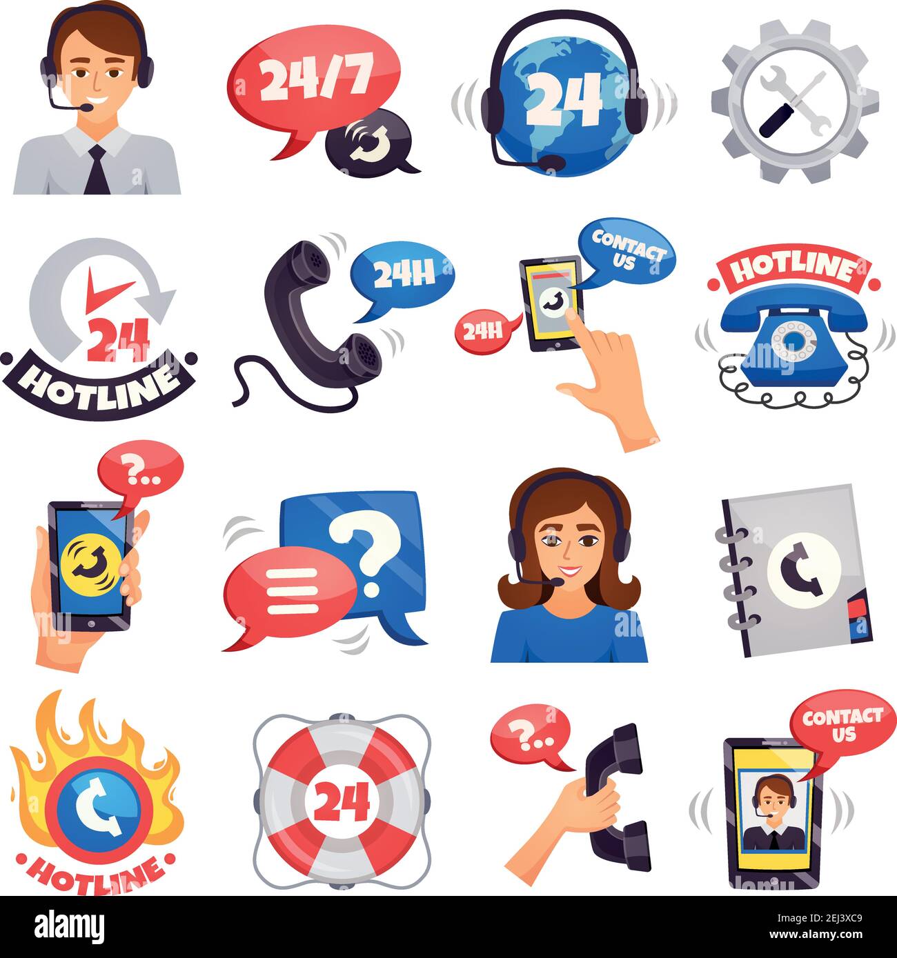 Call contact and customer support centers hotline 24 hours services ...