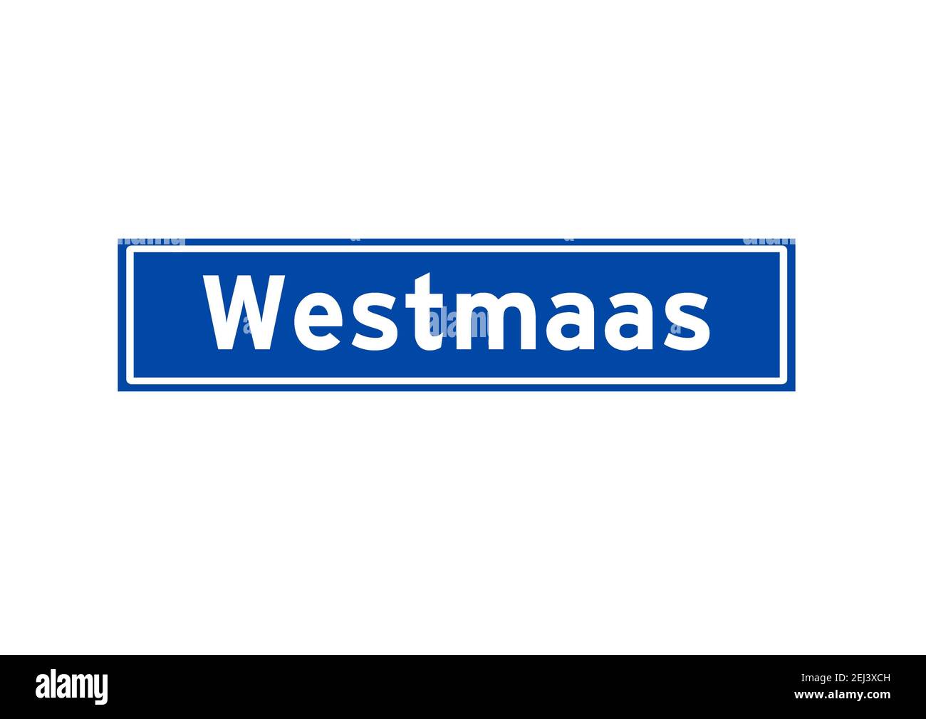 Westmaas isolated Dutch place name sign. City sign from the Netherlands ...
