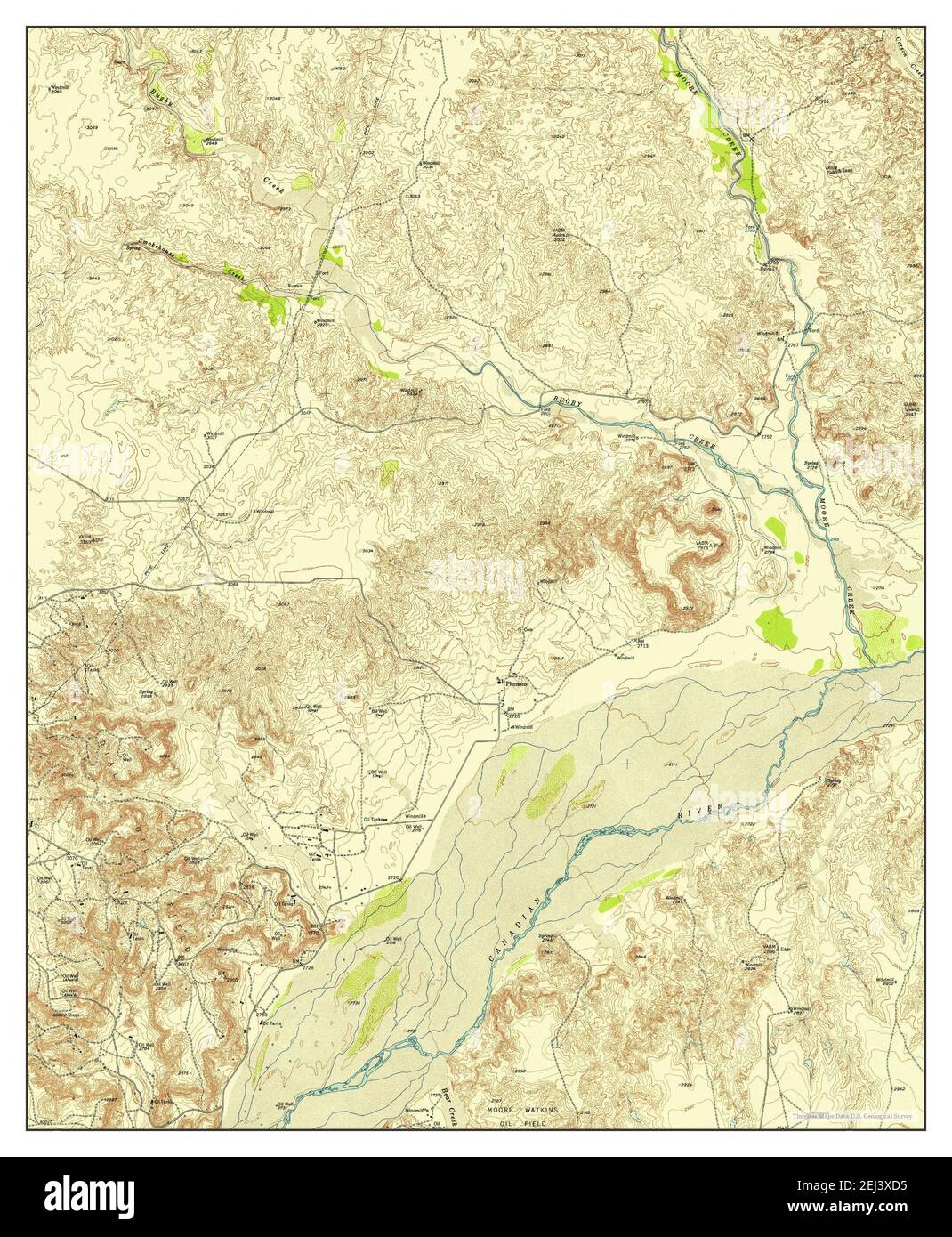 Plemons, Texas, map 1953, 1:24000, United States of America by Timeless ...