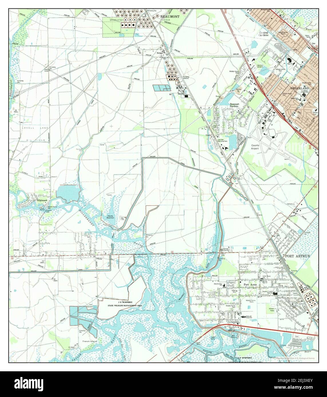 Port Acres, Texas, map 1993, 1:24000, United States of America by ...