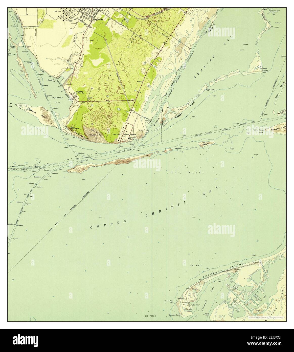 Port Ingleside, Texas, map 1954, 1:24000, United States of America by ...