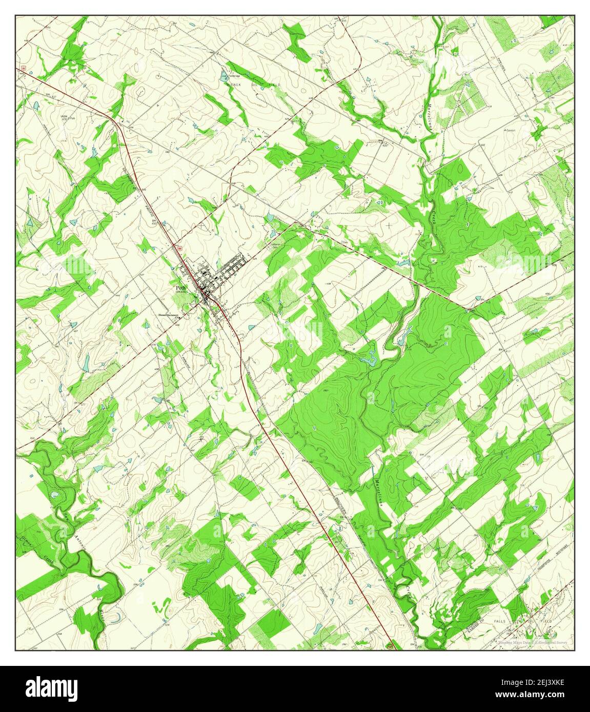 Poth, Texas, map 1961, 1:24000, United States of America by Timeless ...