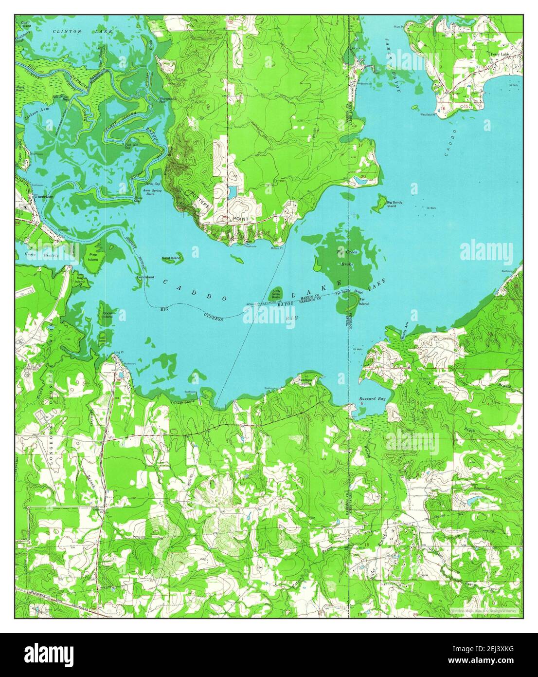 Potters Point, Texas, map 1962, 1:24000, United States of America by ...