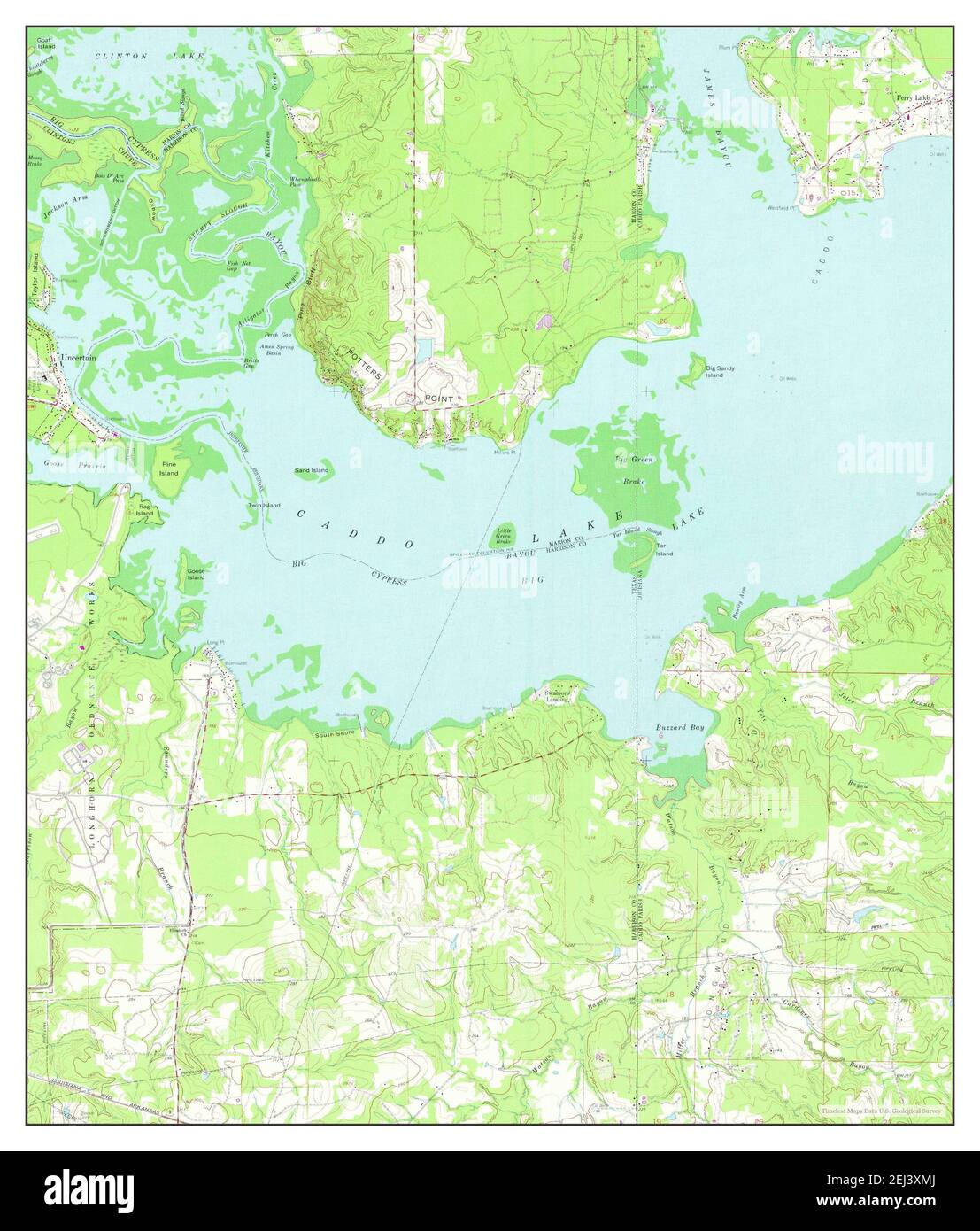 Potters Point, Texas, map 1962, 1:24000, United States of America by ...