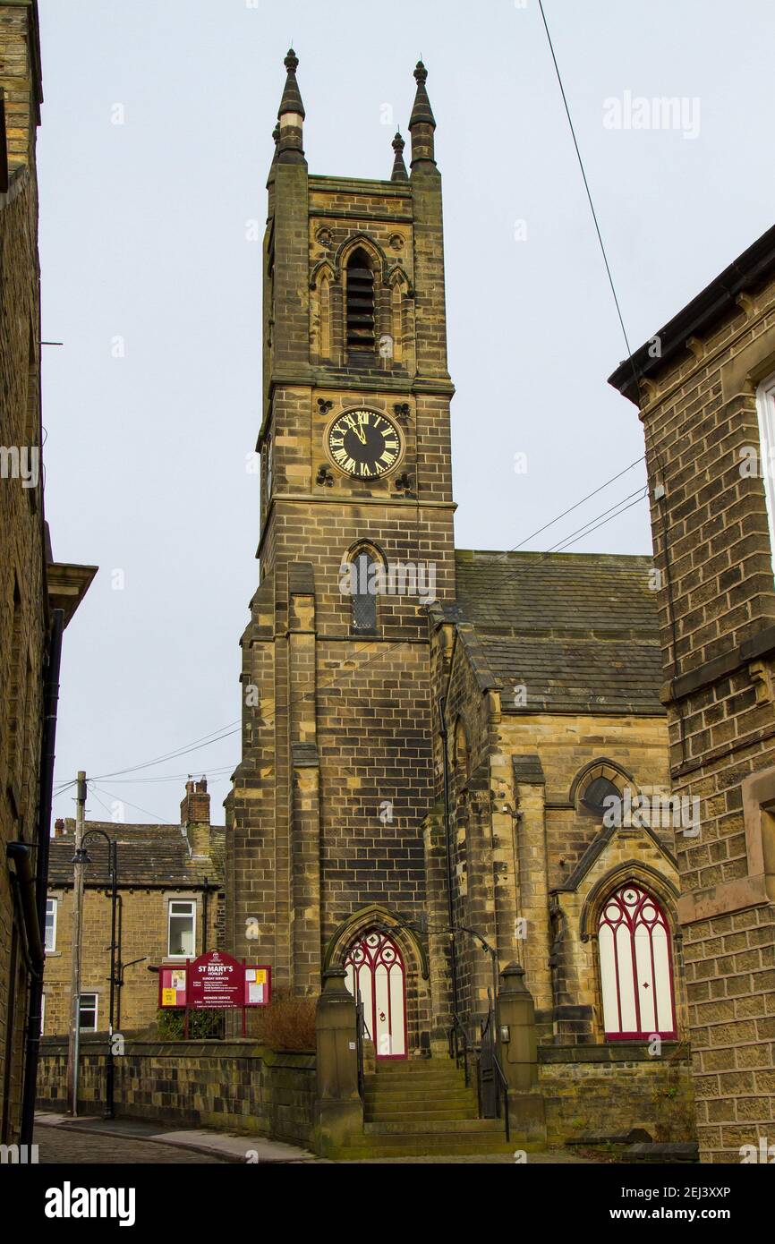 Honley, Holmfirth, Yorkshire, UK, 14 February 2021. Could places of ...