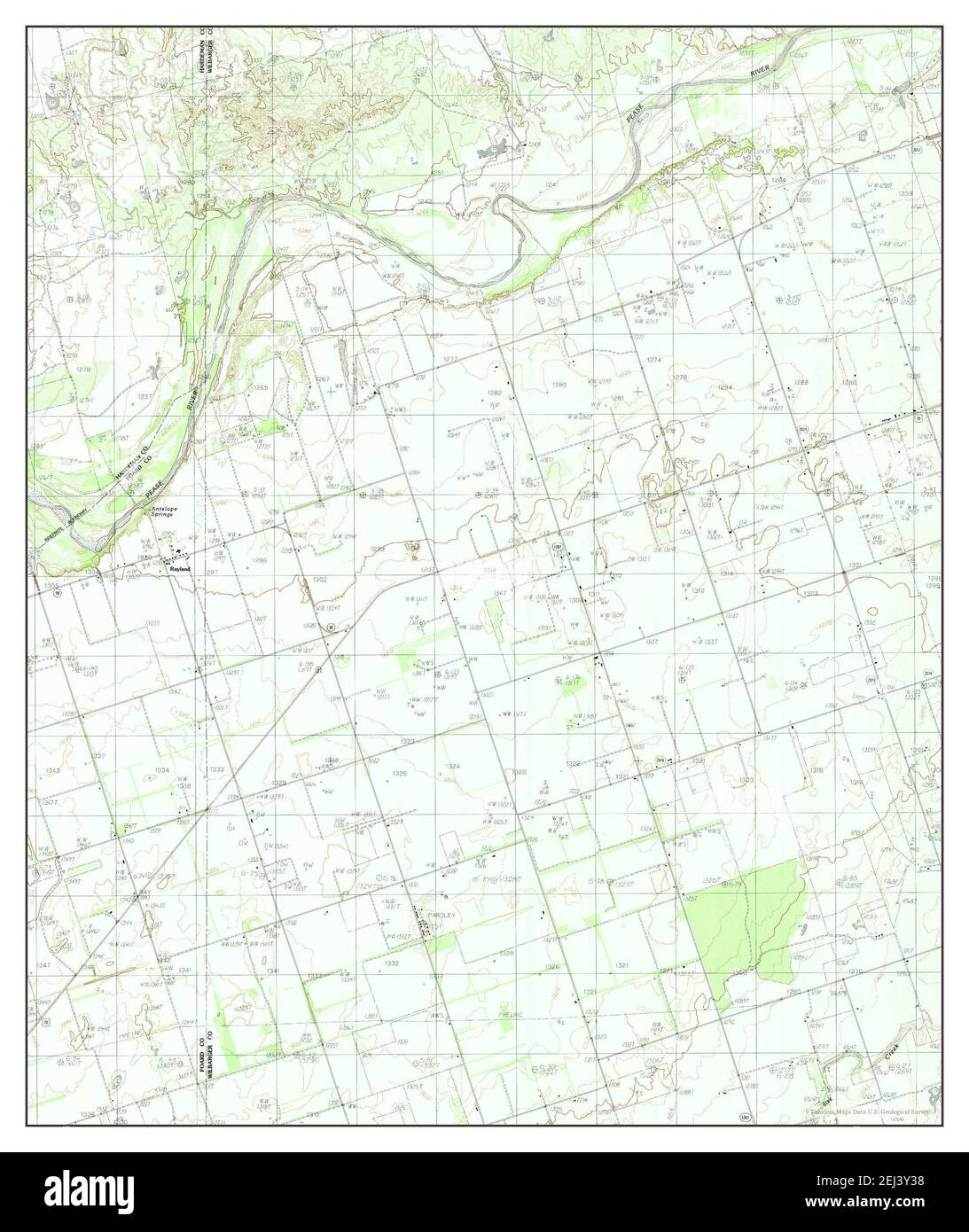 Rayland, Texas, map 1983, 1:24000, United States of America by Timeless ...