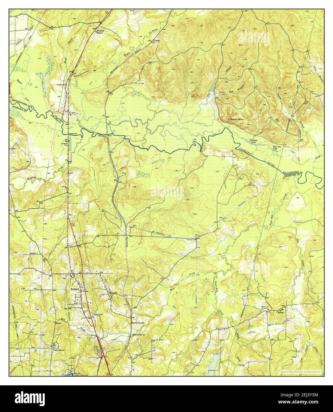 Redland, Texas, map 1950, 1:24000, United States of America by Timeless ...