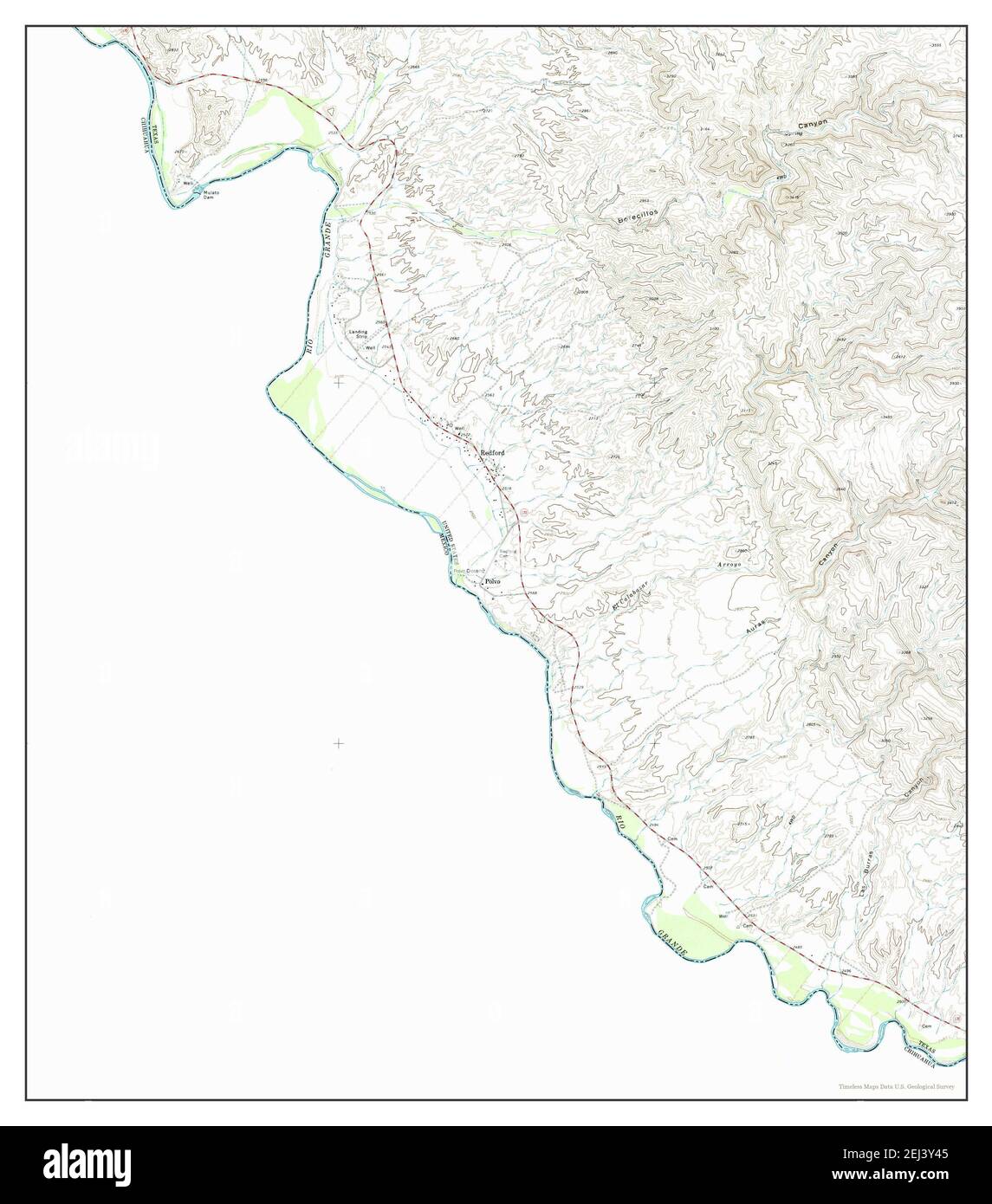 Redford, Texas, map 1971, 1:24000, United States of America by Timeless ...