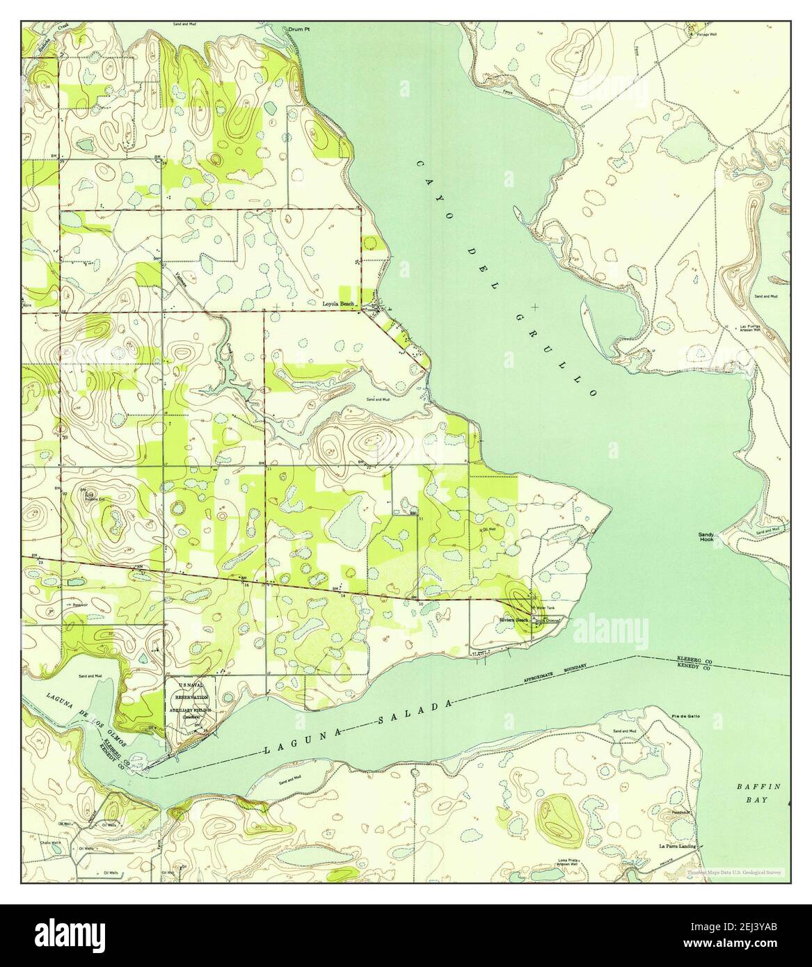 Riviera Beach, Texas, map 1952, 1:24000, United States of America by ...