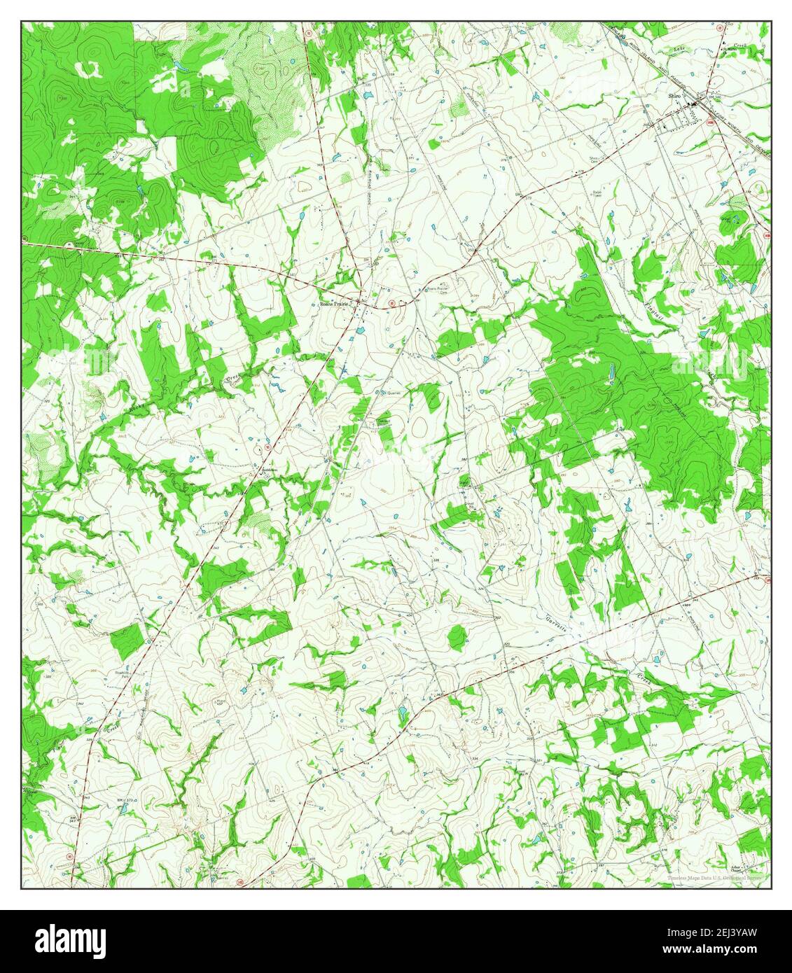 Roans Prairie, Texas, map 1962, 1:24000, United States of America by ...