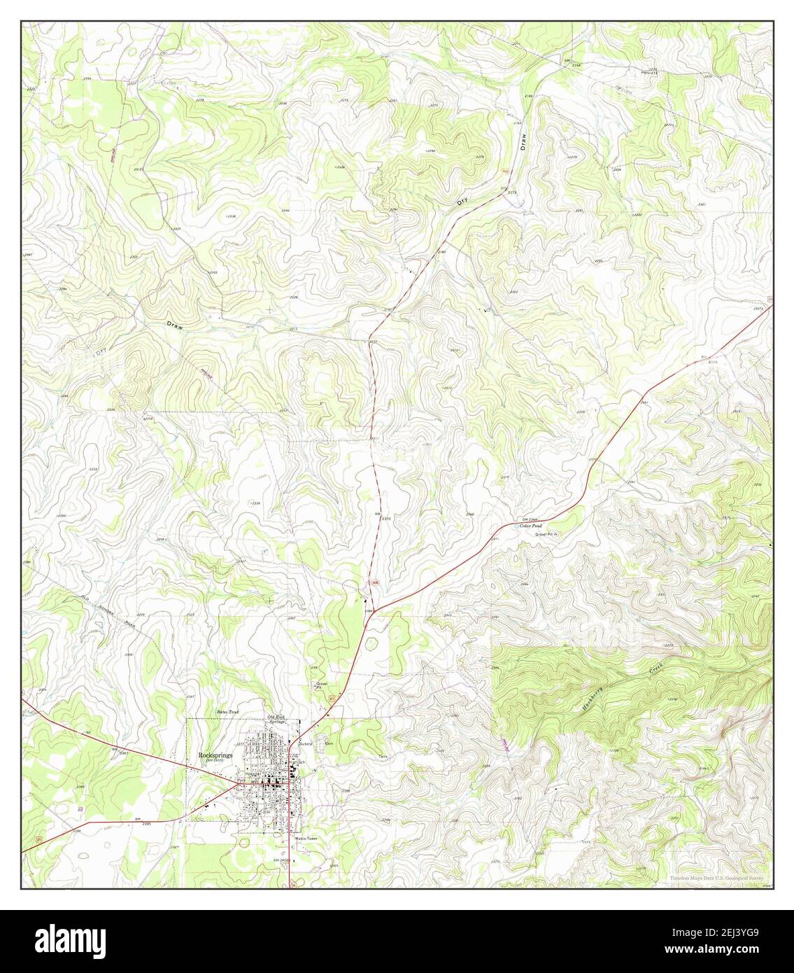 Rocksprings, Texas, map 1971, 1:24000, United States of America by ...