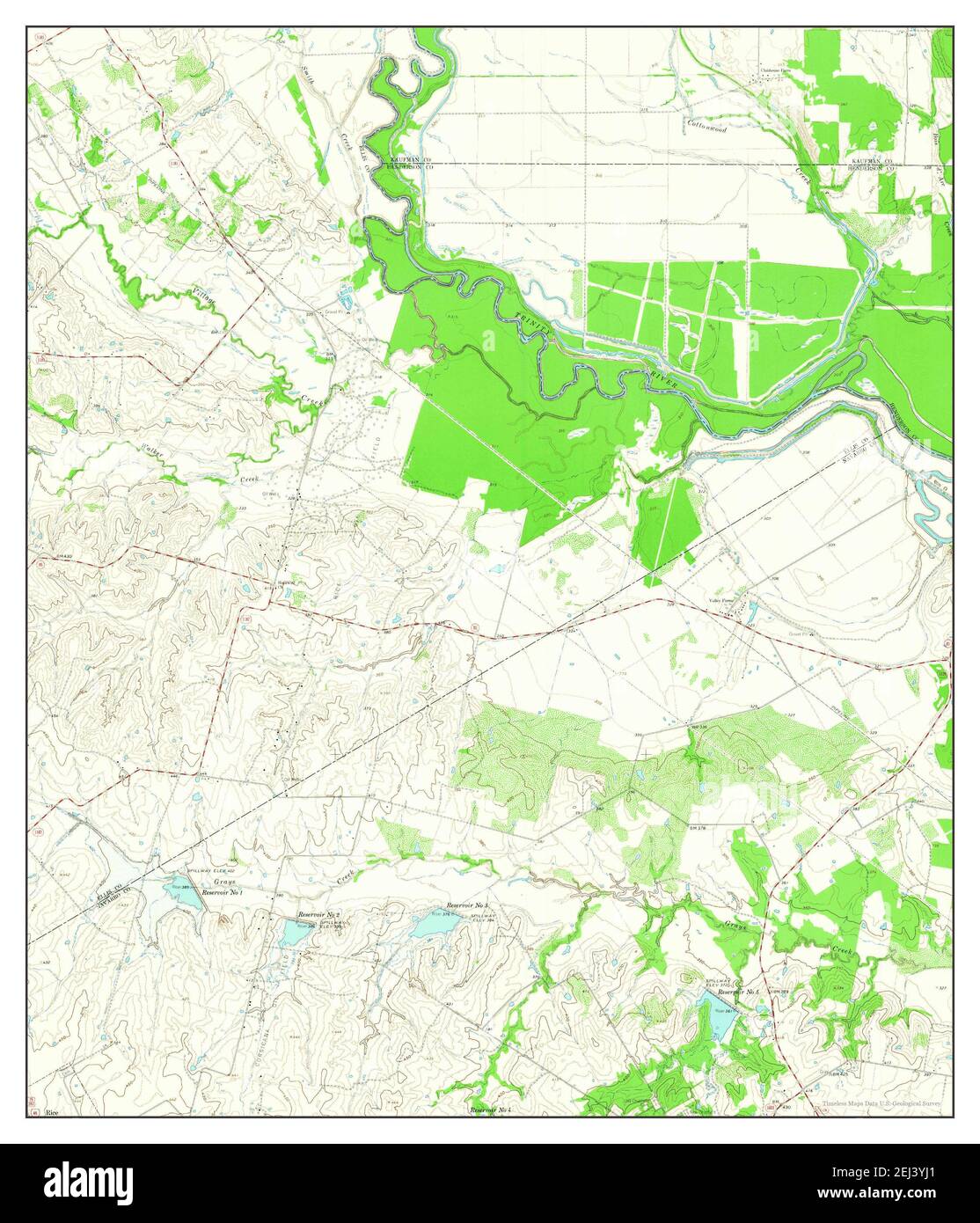 Rosser SW, Texas, map 1962, 1:24000, United States of America by ...