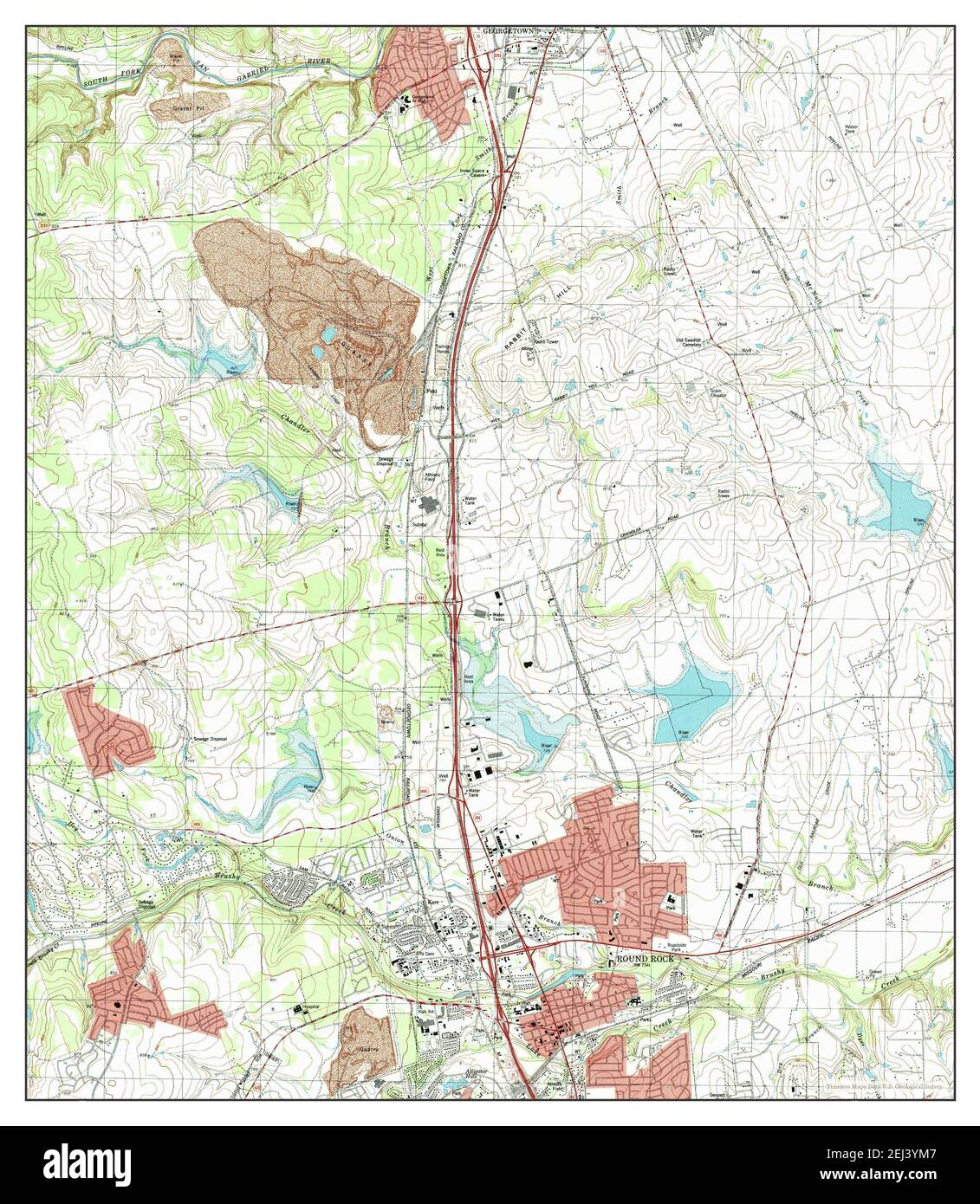 Round Rock, Texas, map 1987, 1:24000, United States of America by ...