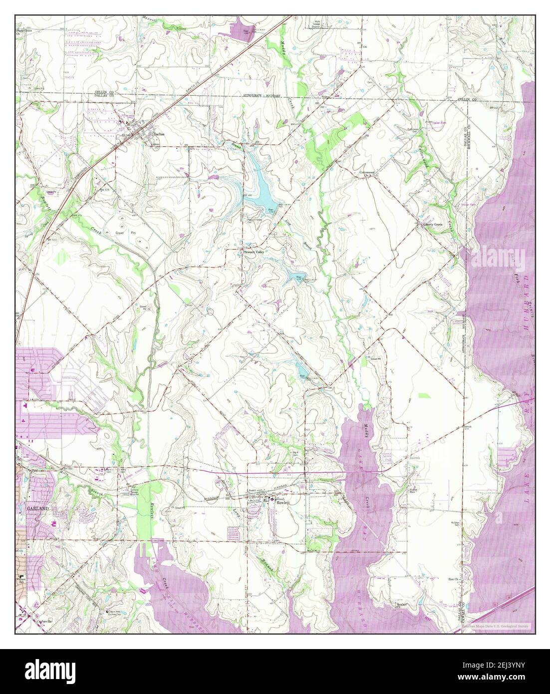 Rowlett, Texas, map 1959, 1:24000, United States of America by Timeless ...