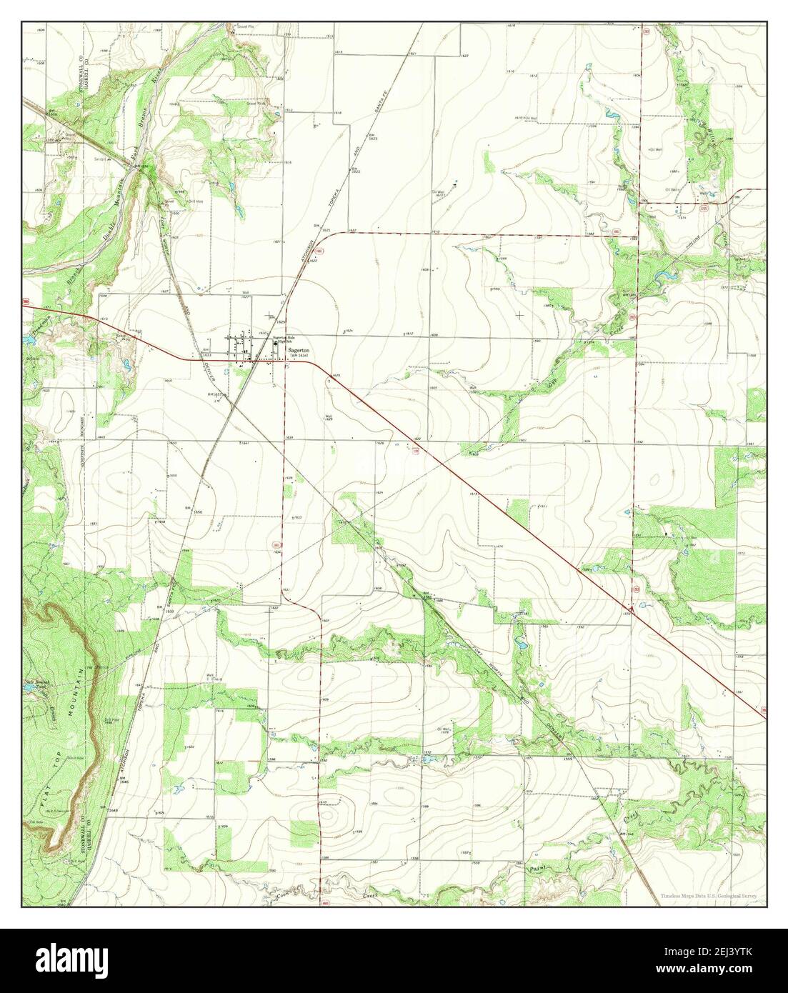 Sagerton, Texas, map 1964, 1:24000, United States of America by ...