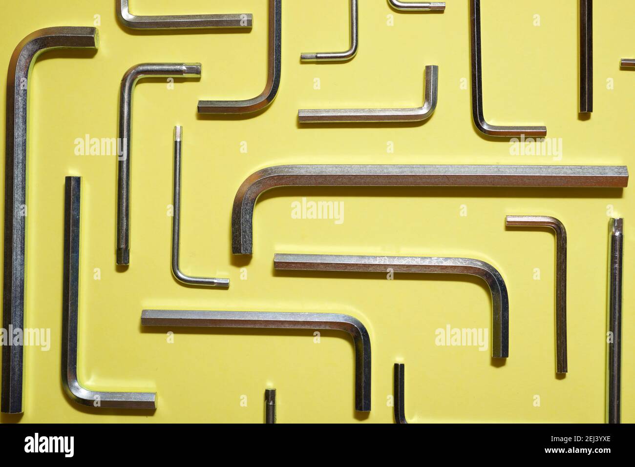 Allen keys on yellow hi-res stock photography and images - Alamy
