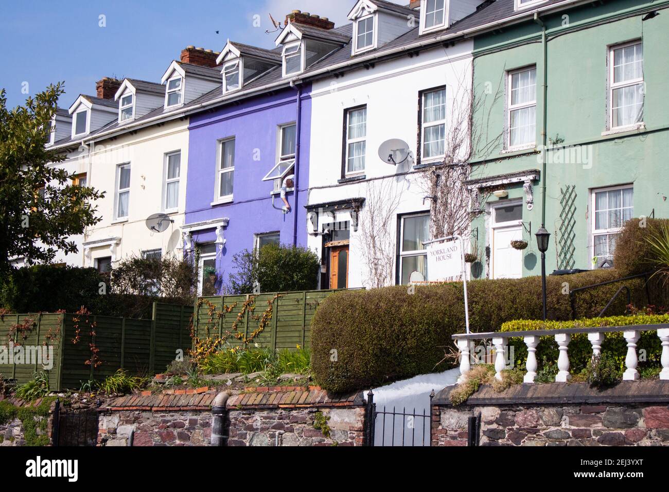 Typical Irish colorful houses Stock Photo - Alamy